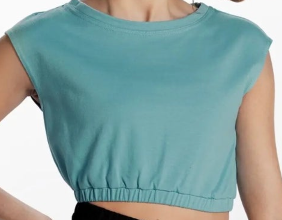 French Terry Crop Top: Blue – independancestudio